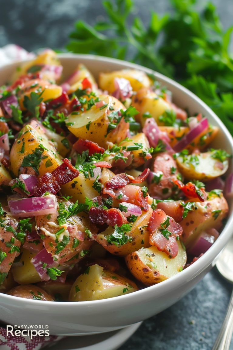 The Best Warm German Potato Salad - EasyWorldRecipes