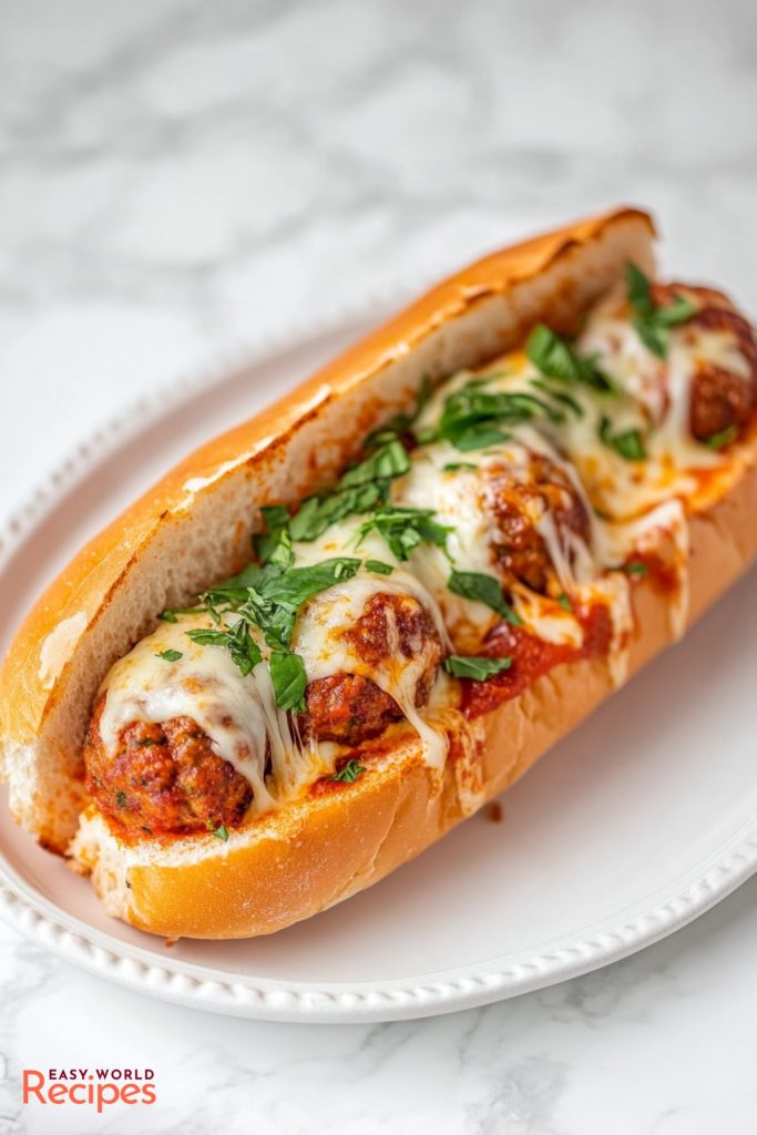 Ultimate Meatball Sub Sandwich Recipe - EasyWorldRecipes