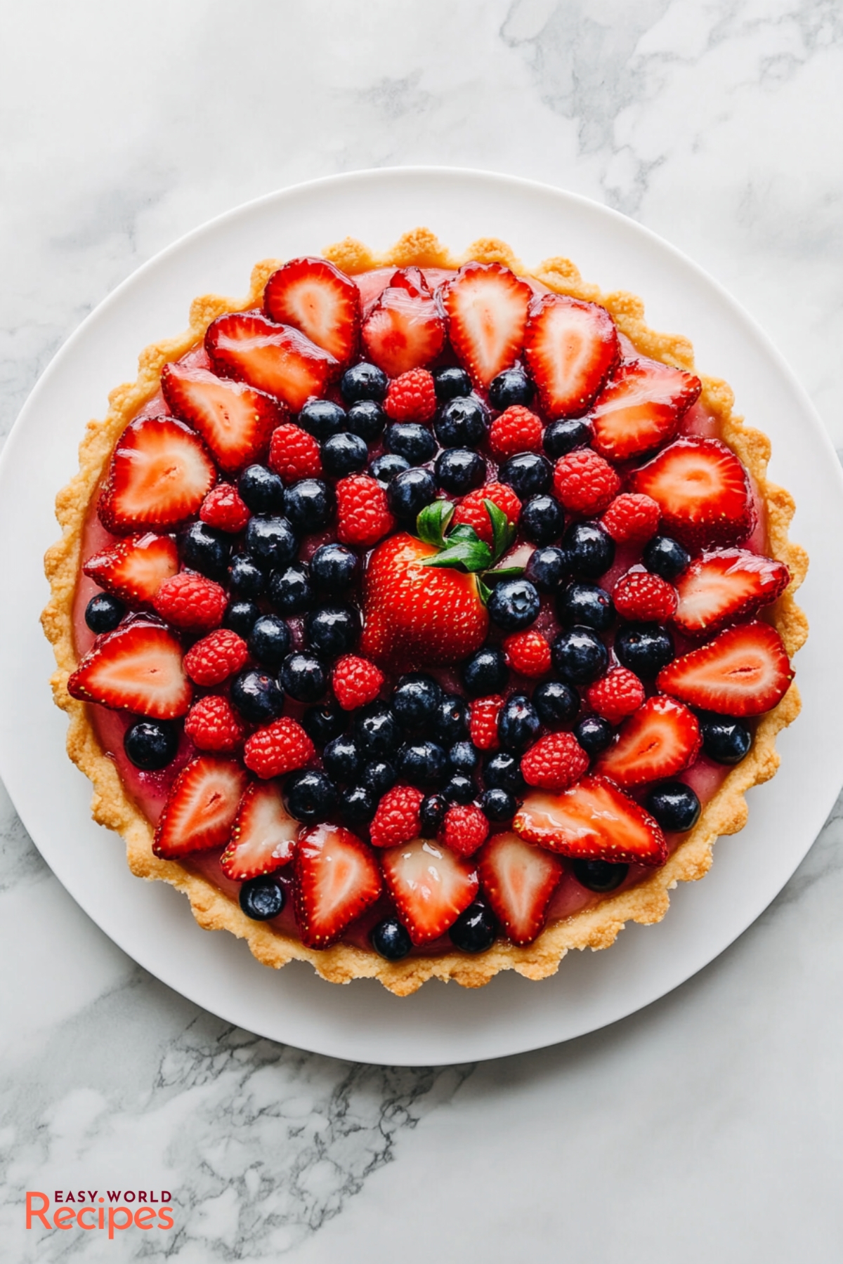 German Fruit Flan (Obsttorte) Recipe - EasyWorldRecipes