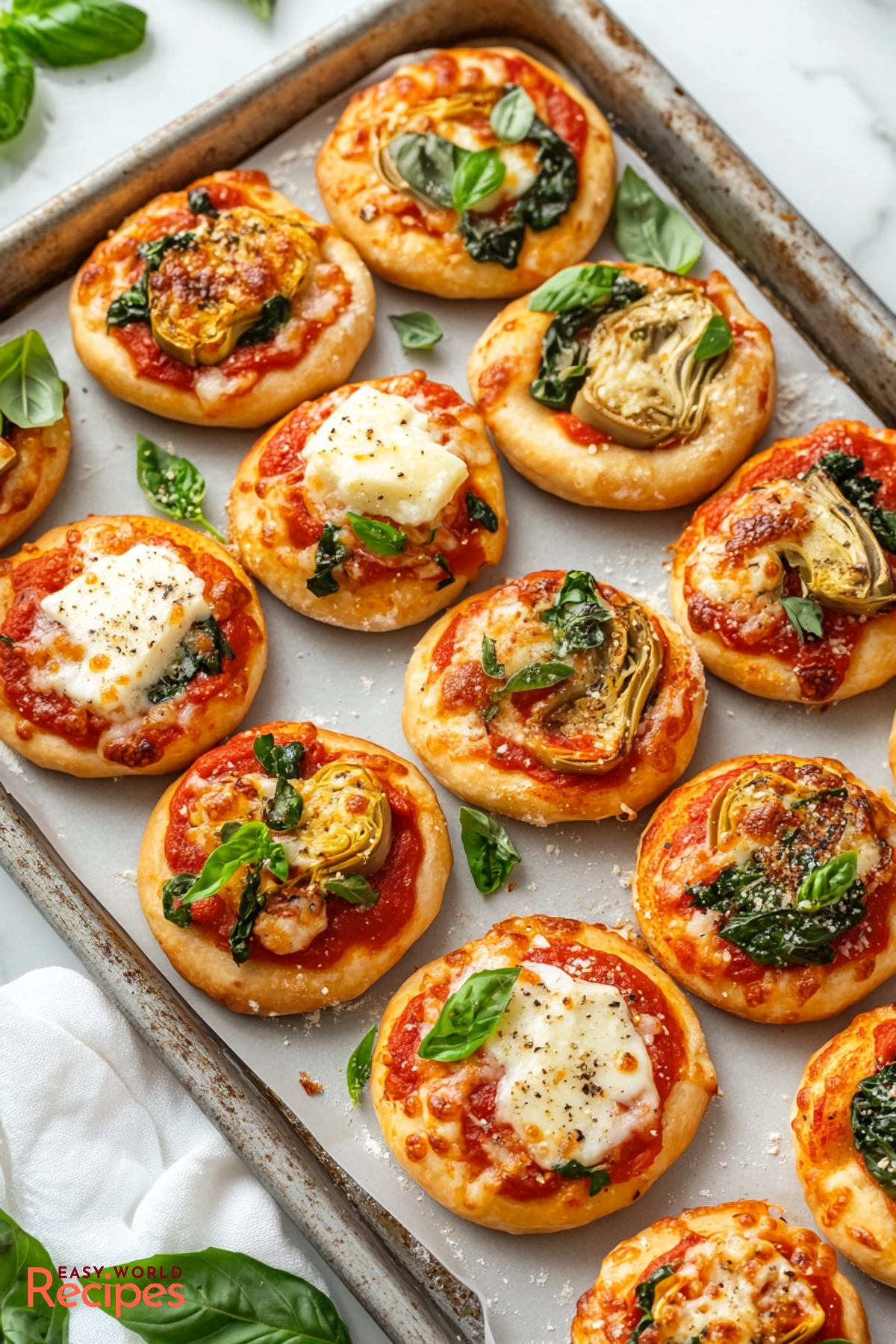 Simple Italian Mini Pizzetta Recipe - EasyWorldRecipes