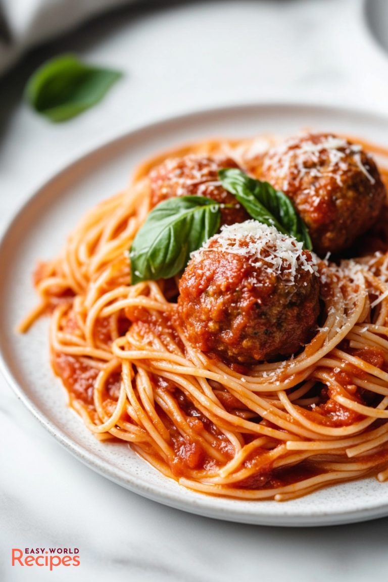 The Best Spaghetti and Meatballs Recipe - EasyWorldRecipes