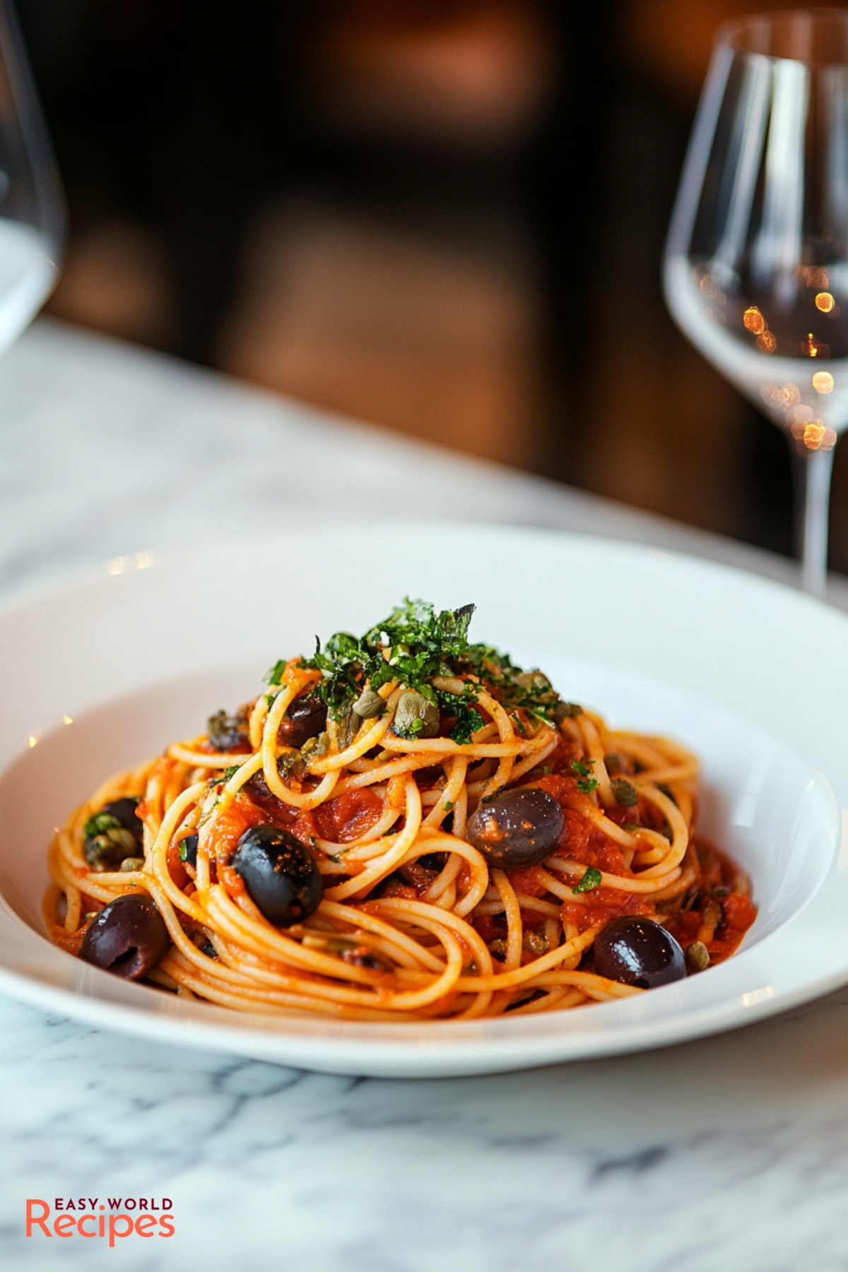 Spaghetti Puttanesca Recipe - EasyWorldRecipes