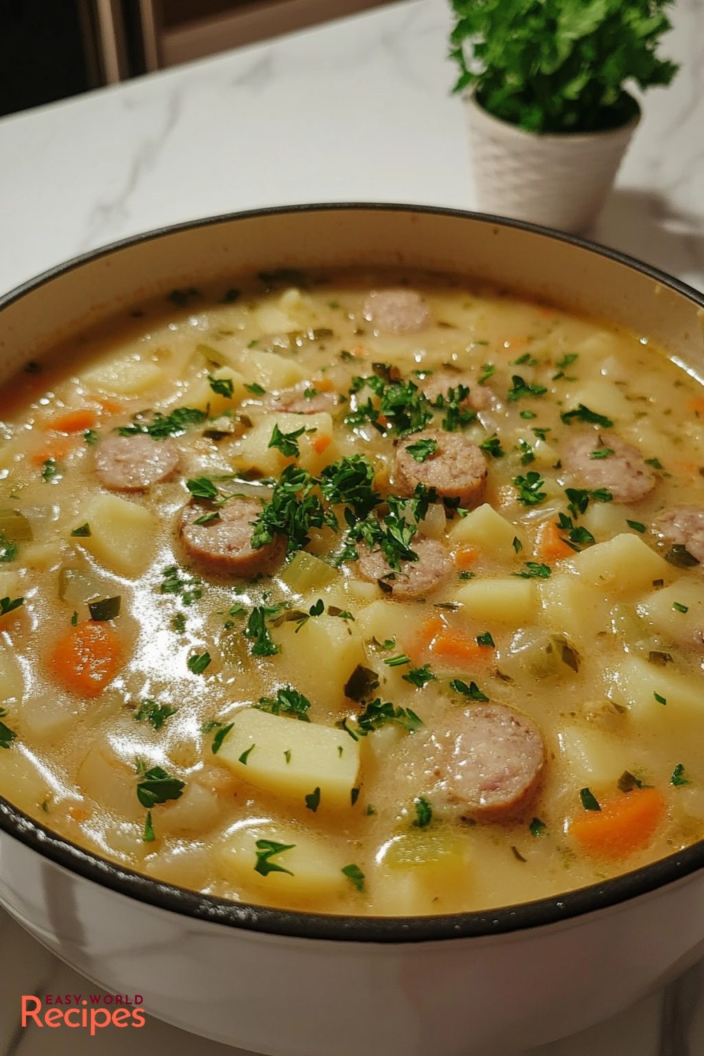 Traditional German Potato Soup Recipe (Kartoffelsuppe)