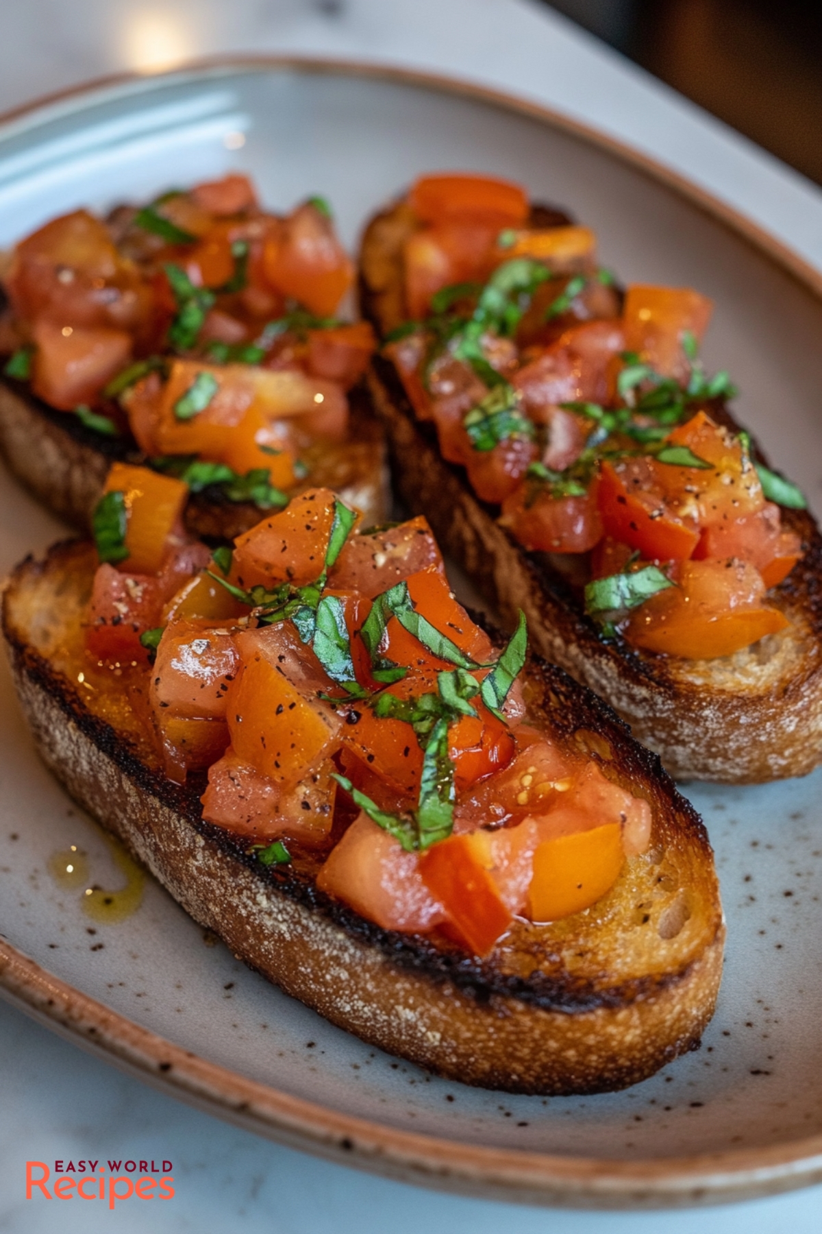 Classic Italian Bruschetta Recipe - EasyWorldRecipes