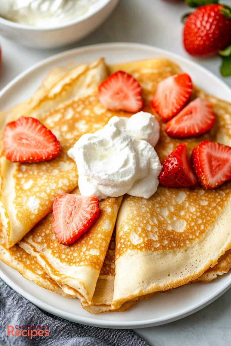 Basic French Crepes Recipe - EasyWorldRecipes