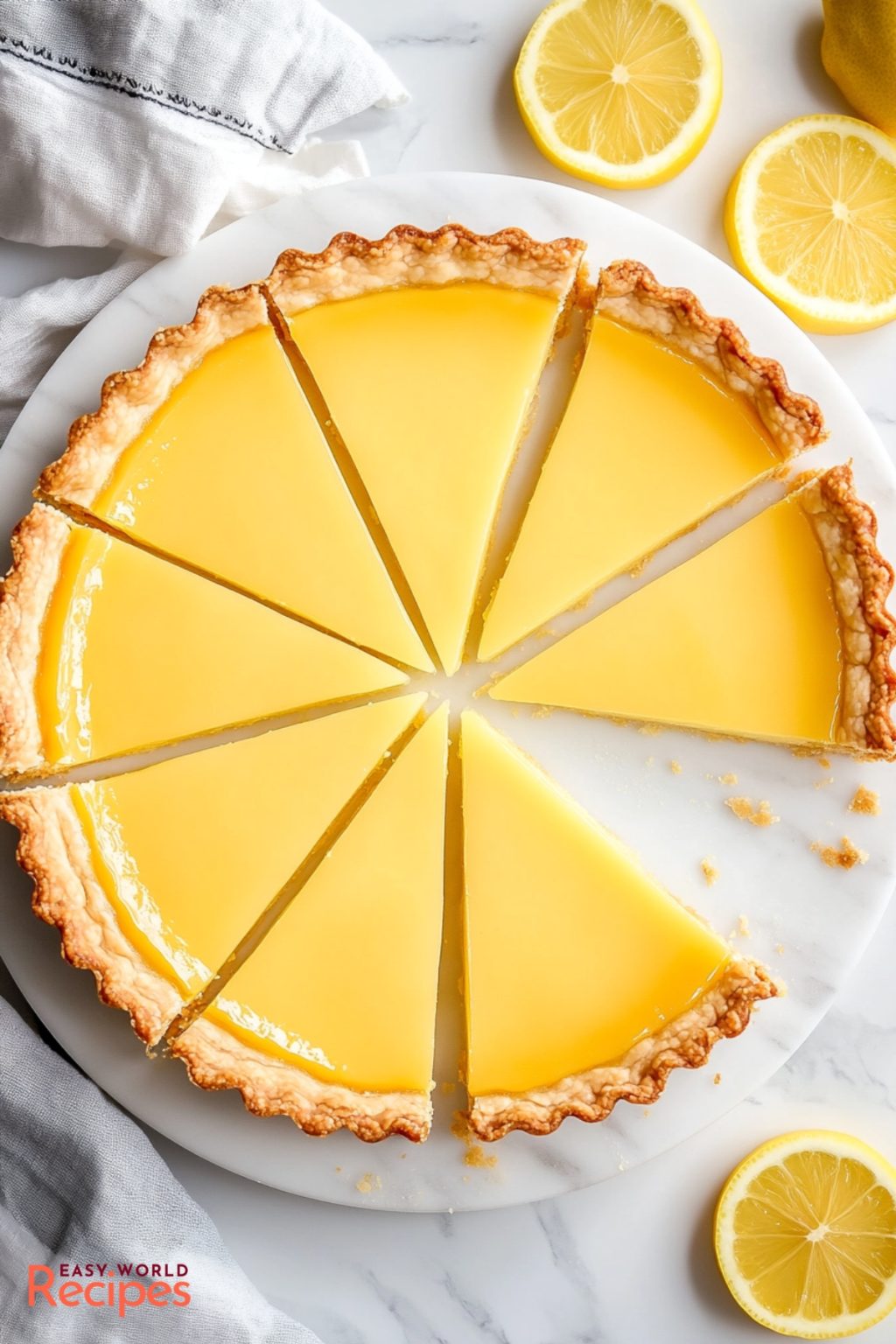 Traditional French Lemon Tart Recipe (Tarte au Citron)