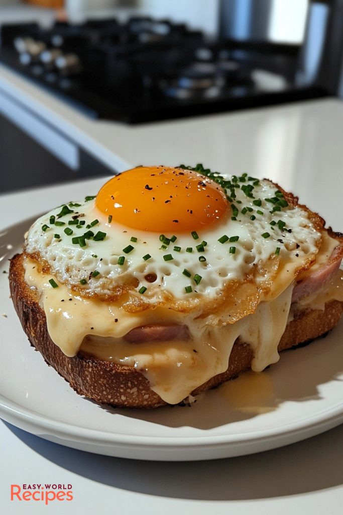 Croque Madame (French Ham and Cheese Sandwich with Egg)