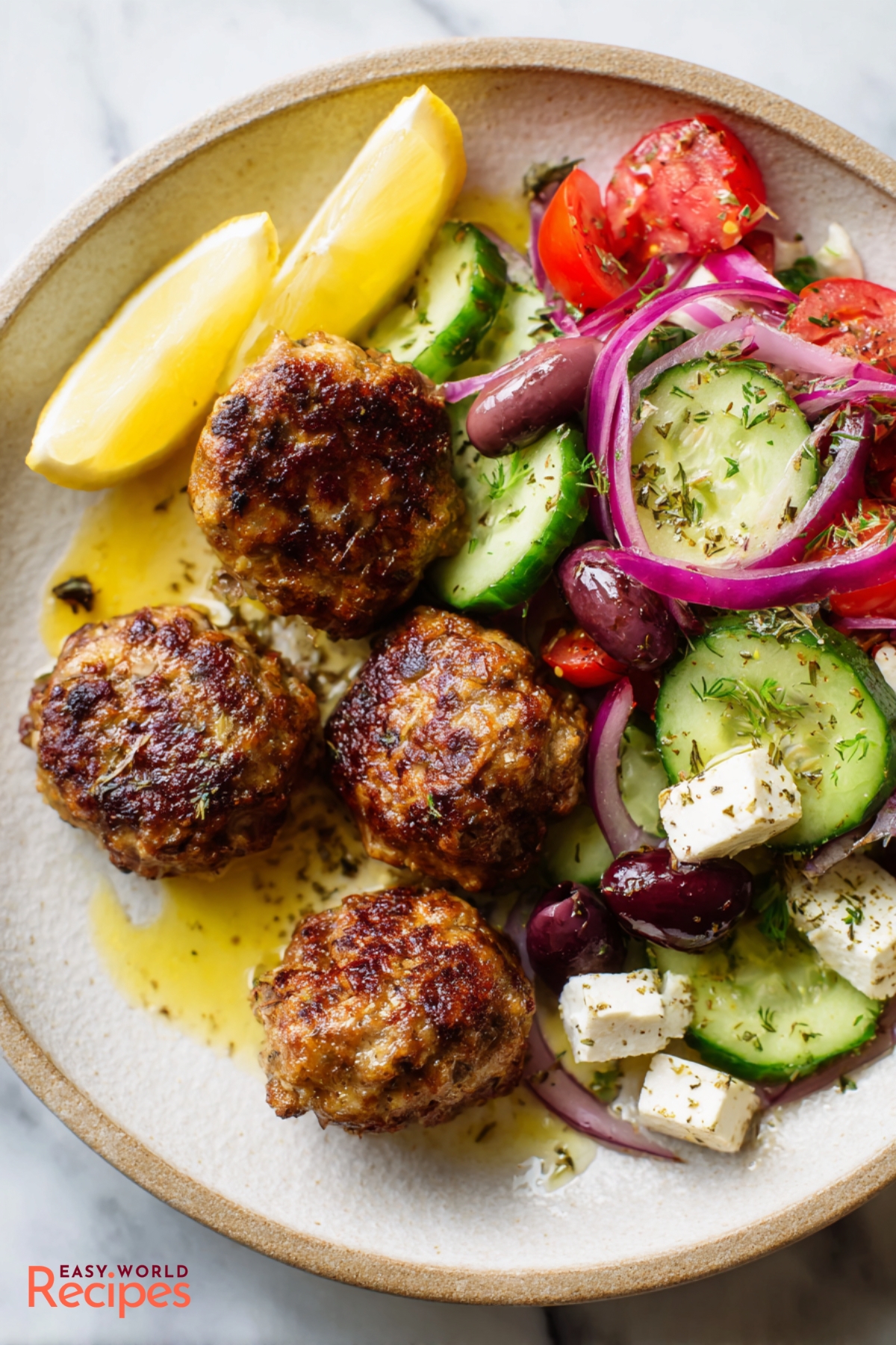 Greek Keftedes (Fried Meatballs) - EasyWorldRecipes