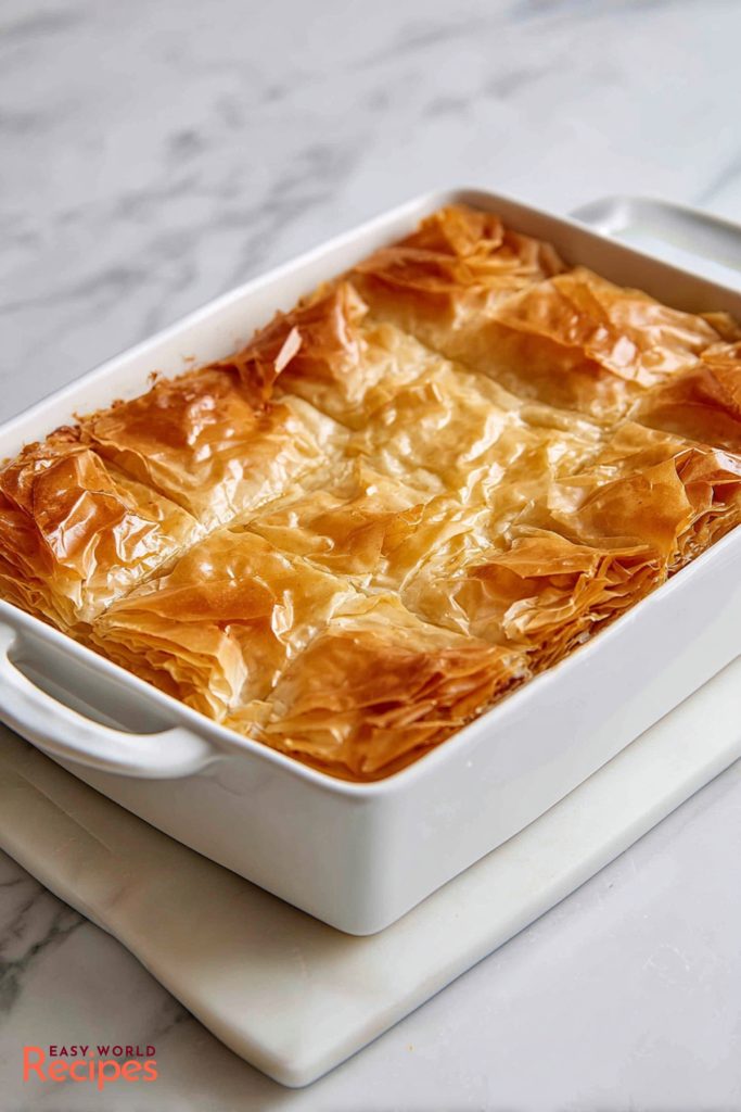 Greek Bougatsa - Phyllo Custard Pie with a Citrus Twist