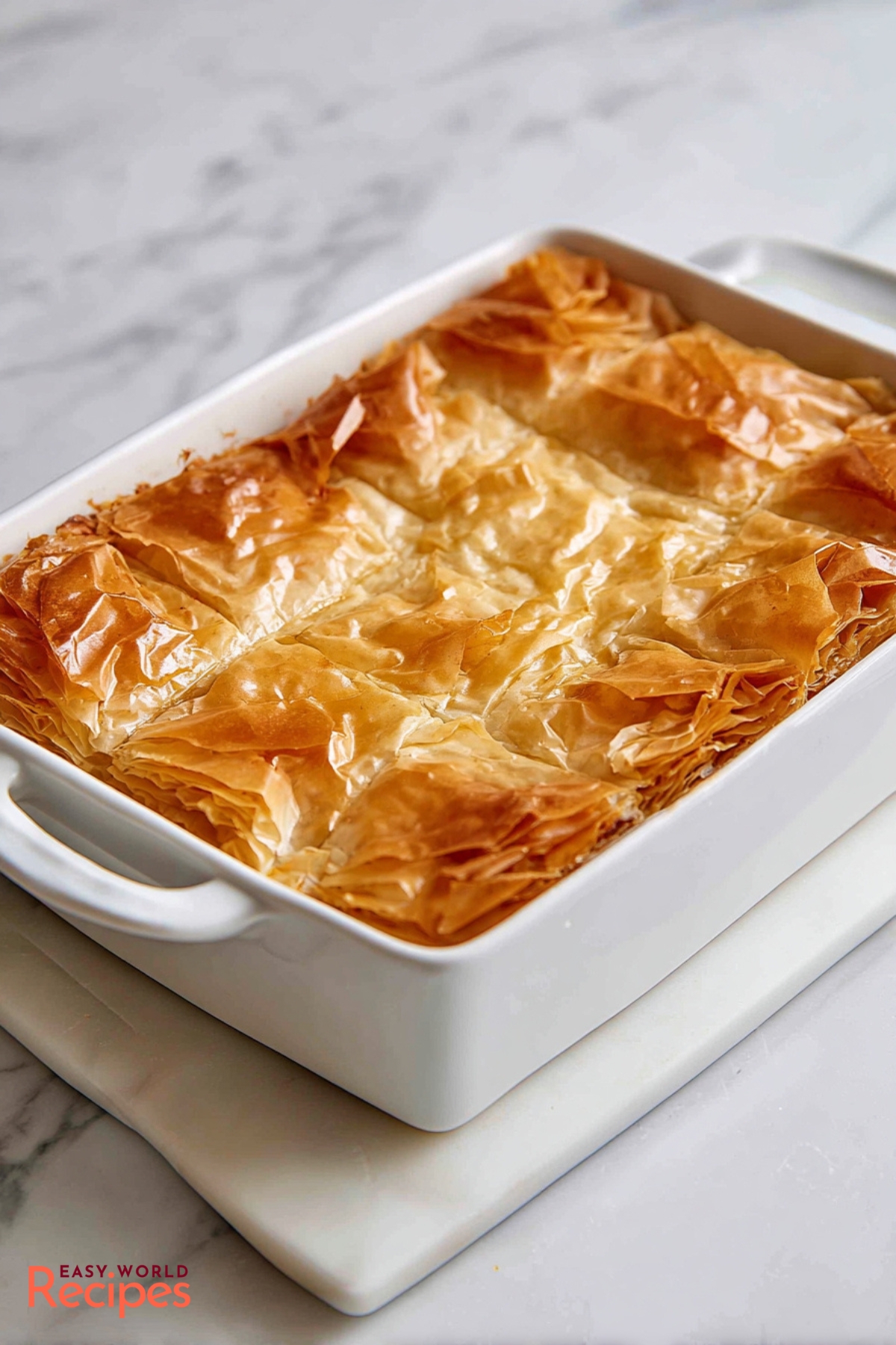 Greek Bougatsa - Phyllo Custard Pie with a Citrus Twist
