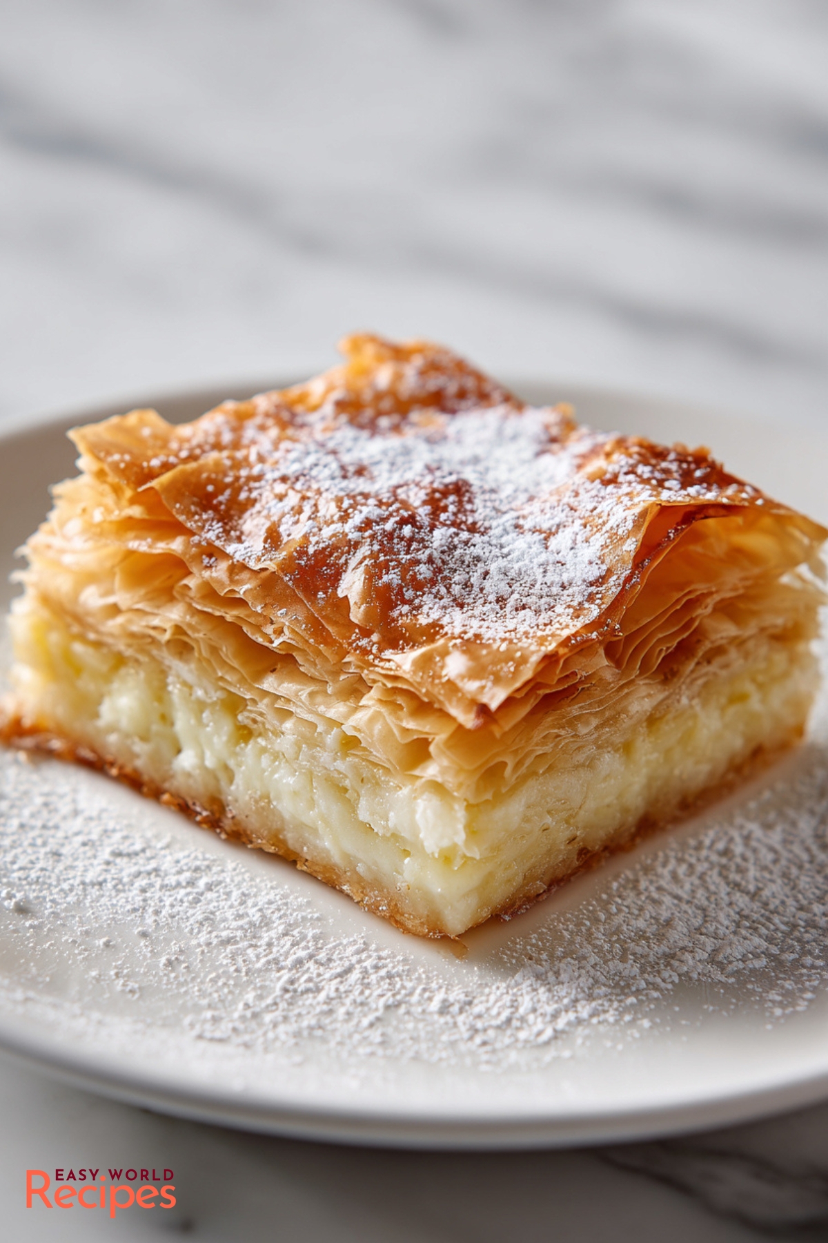 Greek Bougatsa - Phyllo Custard Pie with a Citrus Twist