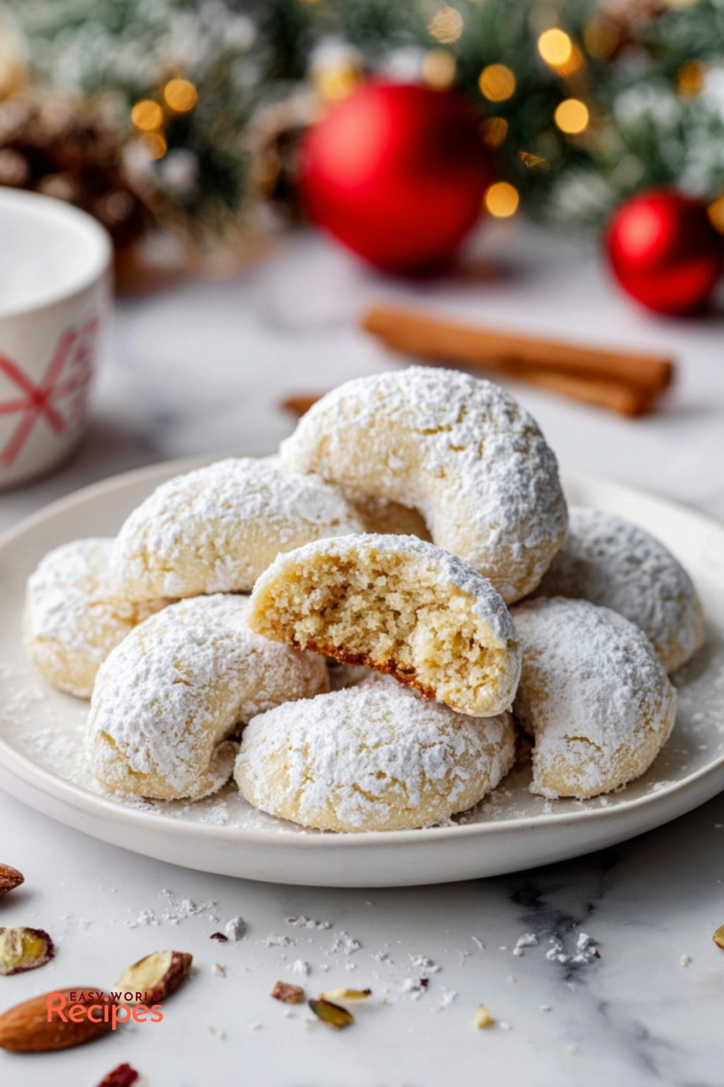 Kourabiedes Recipe - Greek Christmas Almond Cookies