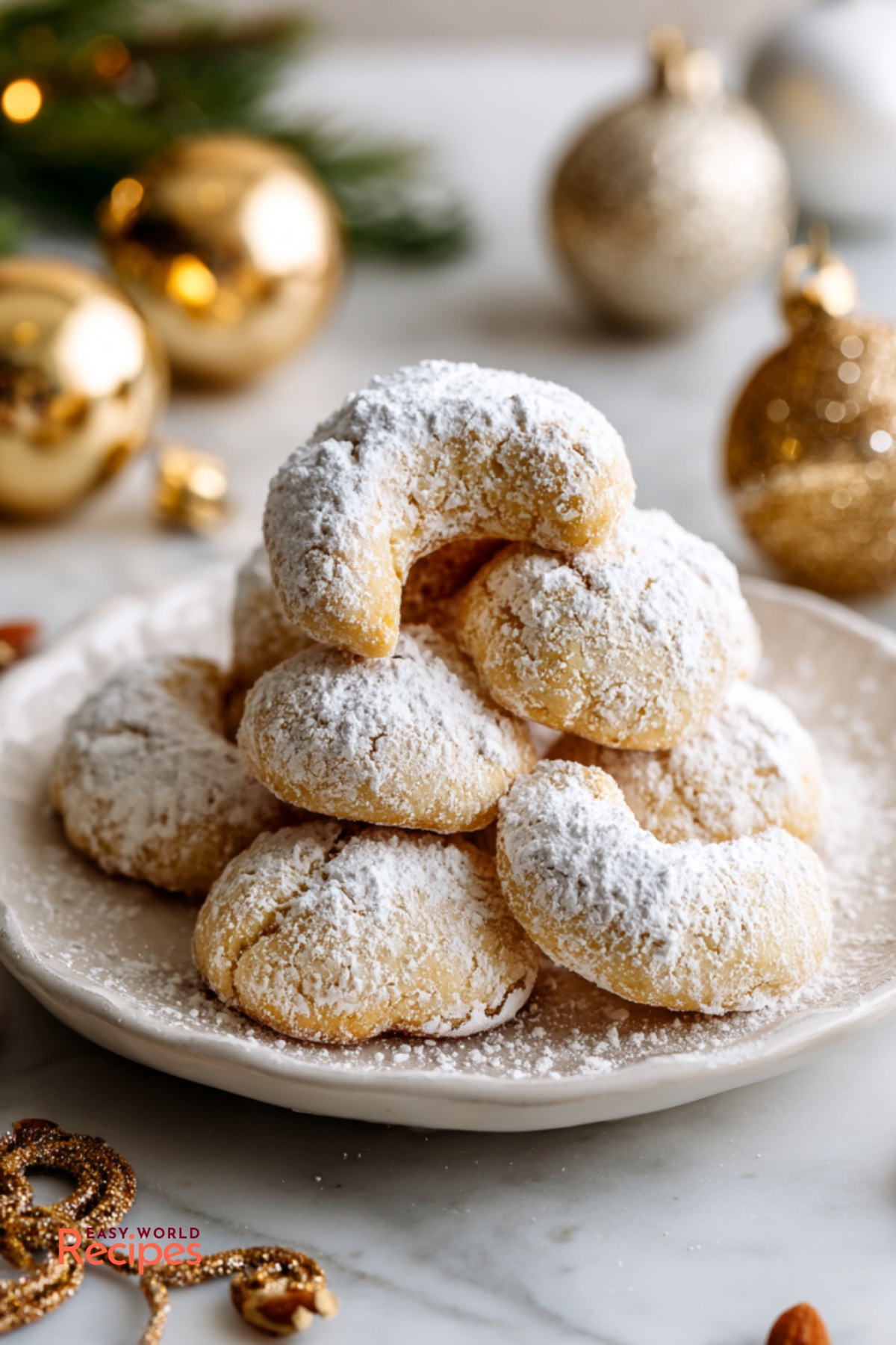 Kourabiedes Recipe - Greek Christmas Almond Cookies