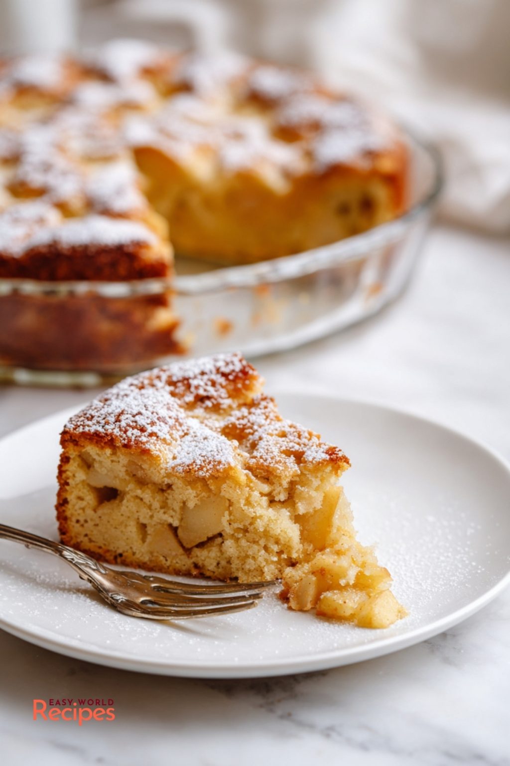 Milopita Recipe (Greek Apple Cake) with Olive Oil & Yogurt