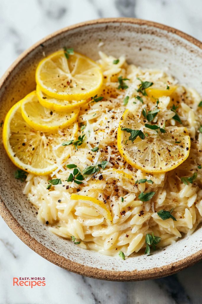 Creamy Orzo al Limone (Easy Italian Lemon Orzo Recipe)