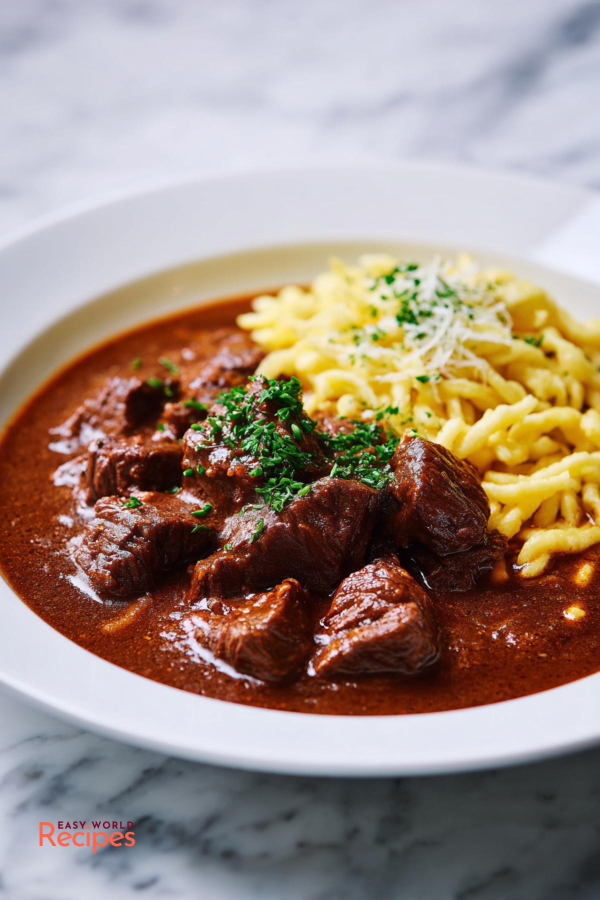 Authentic Hirschgulasch (German Venison Goulash Recipe)